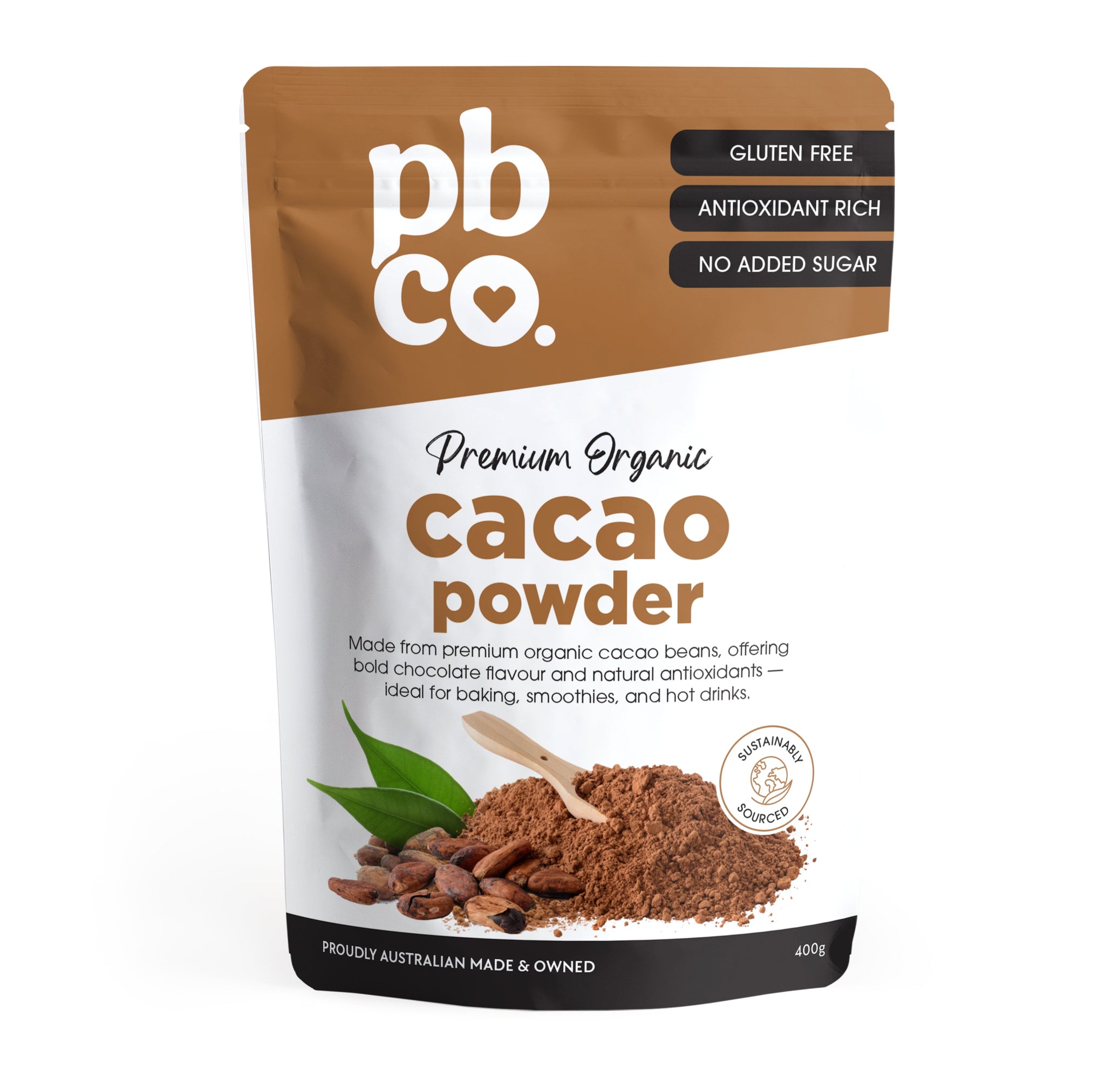 Organic Cacao Powder - 400g | Find all your Pantry at PBCo.