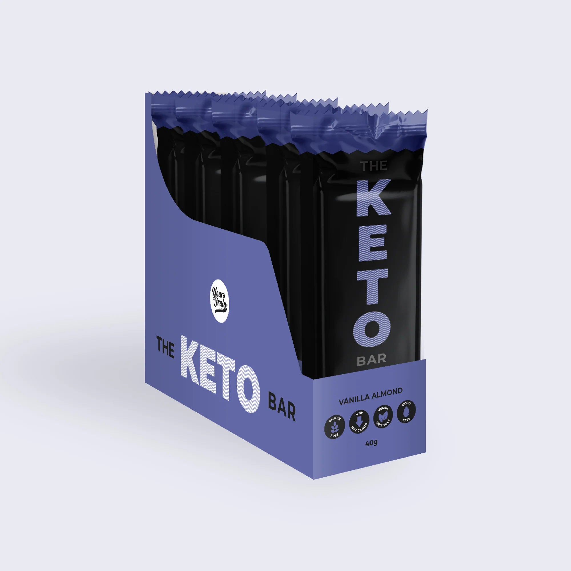 BOX OF 10 x Vanilla Almond Keto Bar (40g) – Keto, Vegan & Low Carb | PBCo.