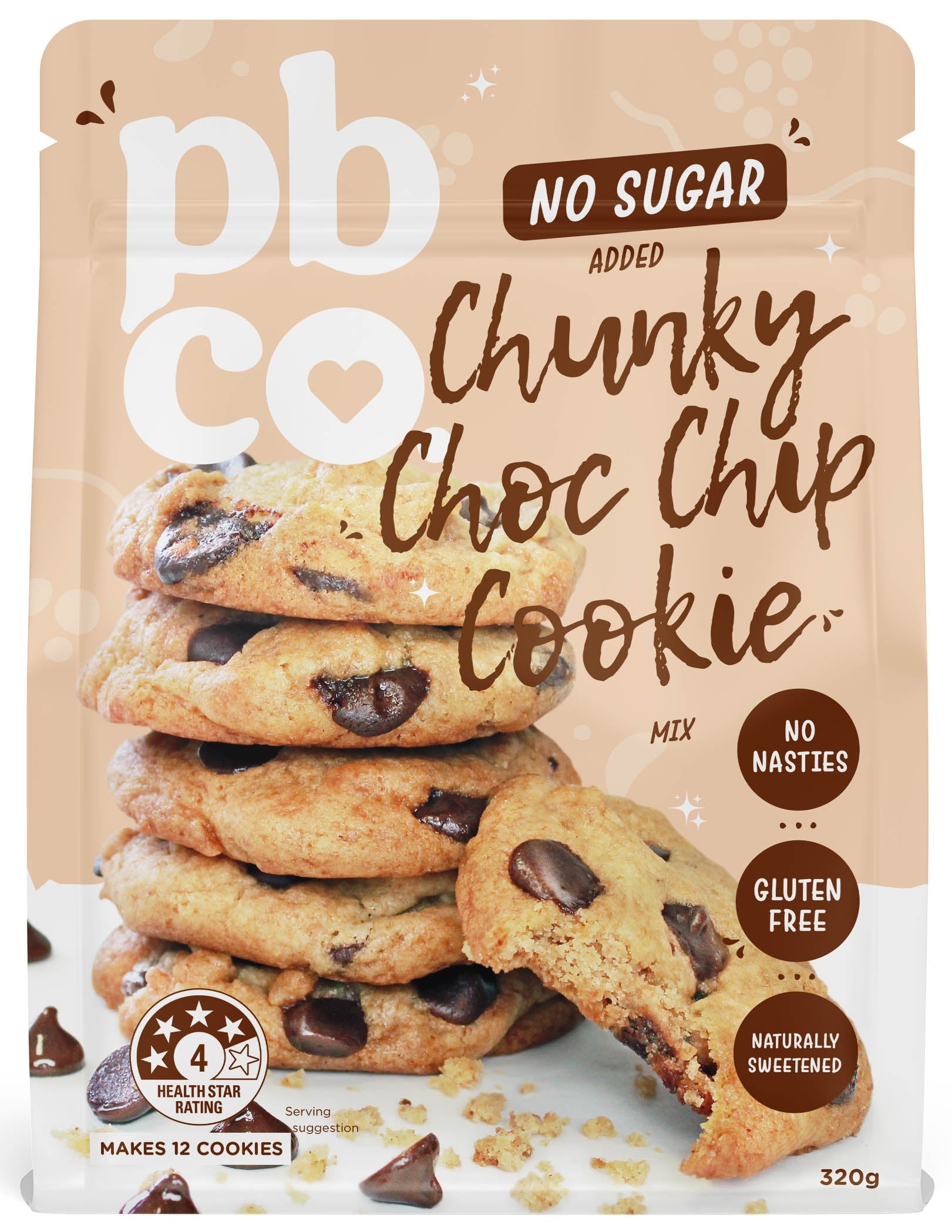 PBCo. Sugar-Free Chunky Choc Chip Cookie Mix - Sweetly Free Baking Mixes